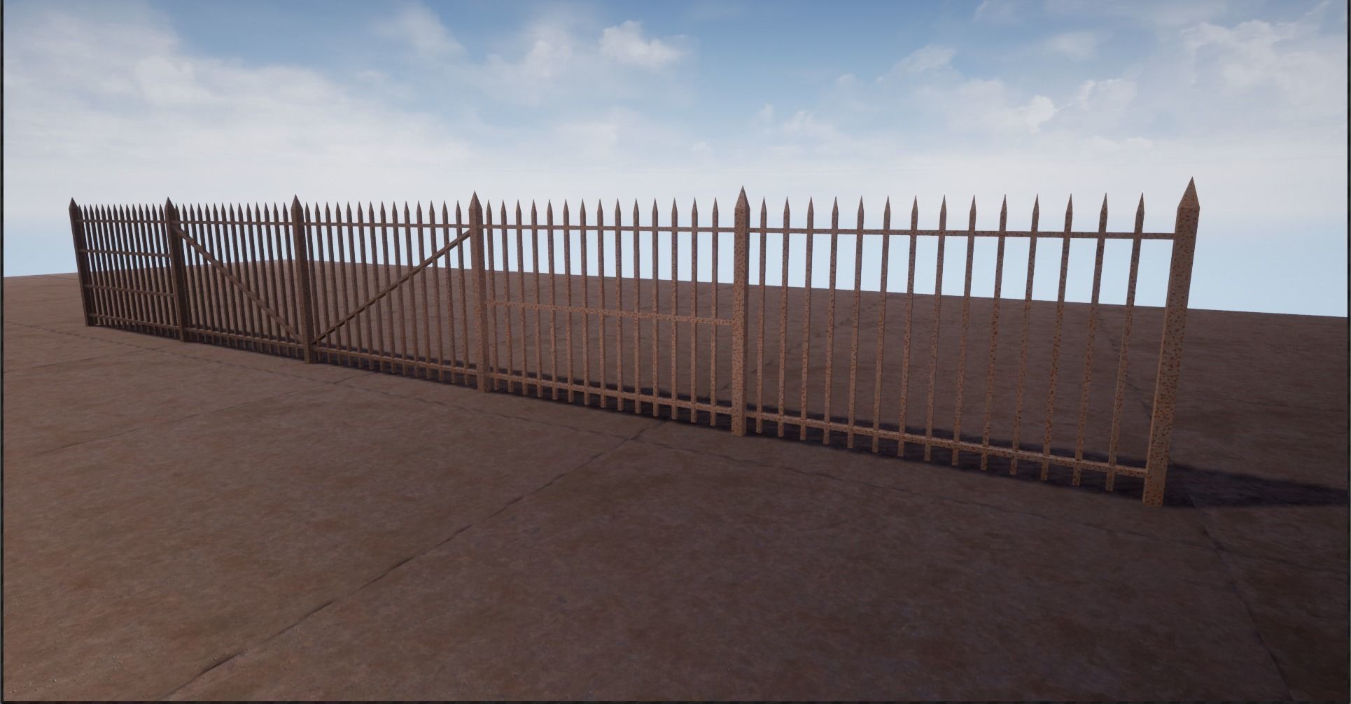 3D model Modular Rusty Railing VR / AR / low-poly | CGTrader