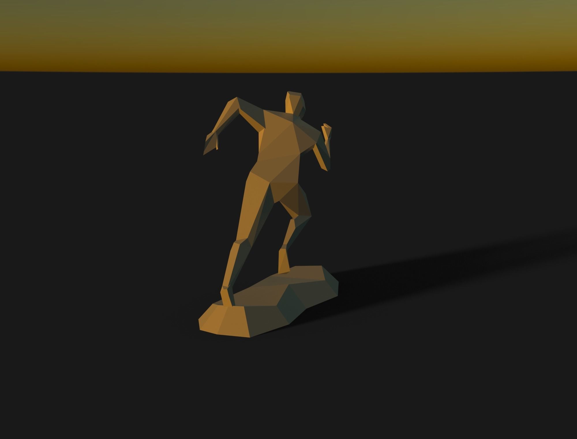 Running man statue 3D model 3D printable | CGTrader