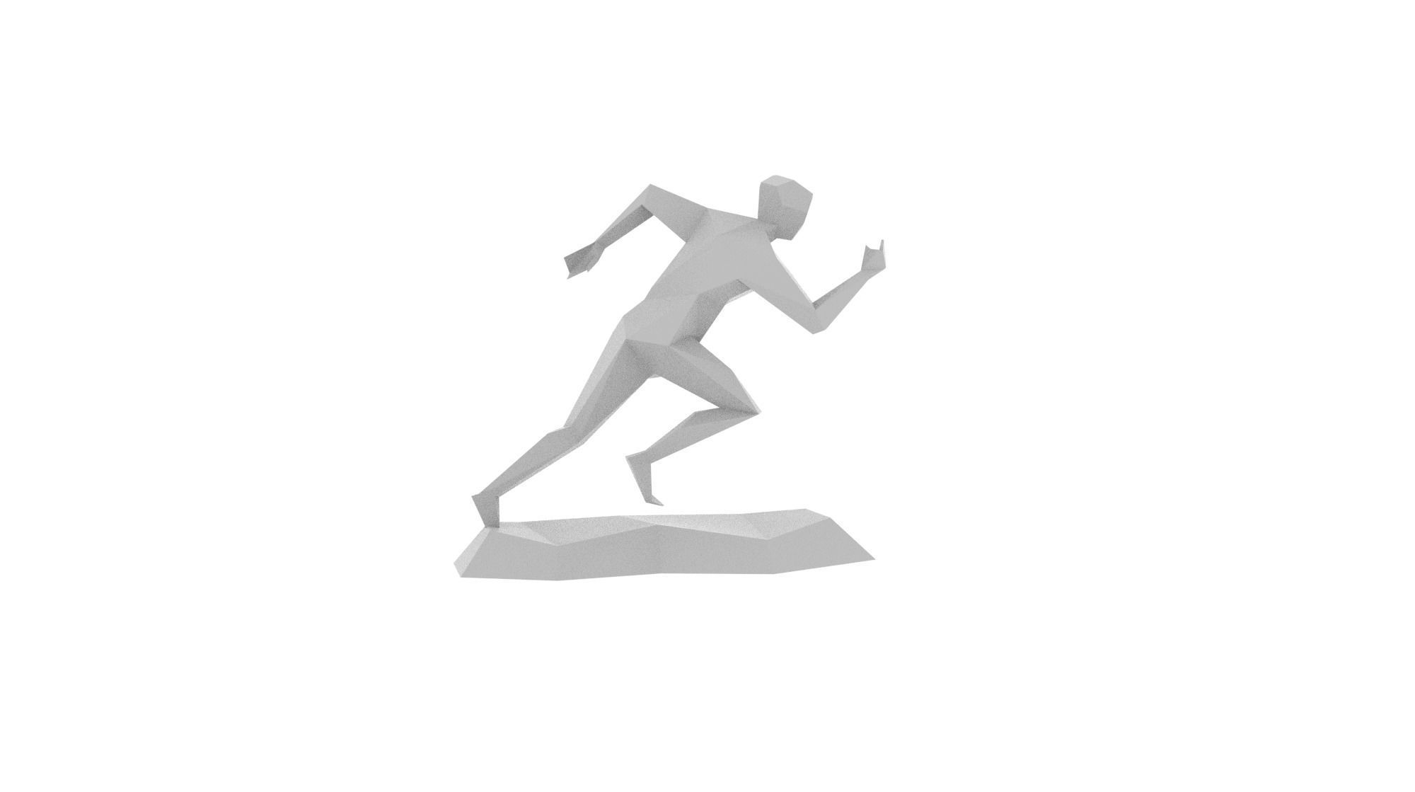 Running man statue 3D model 3D printable | CGTrader