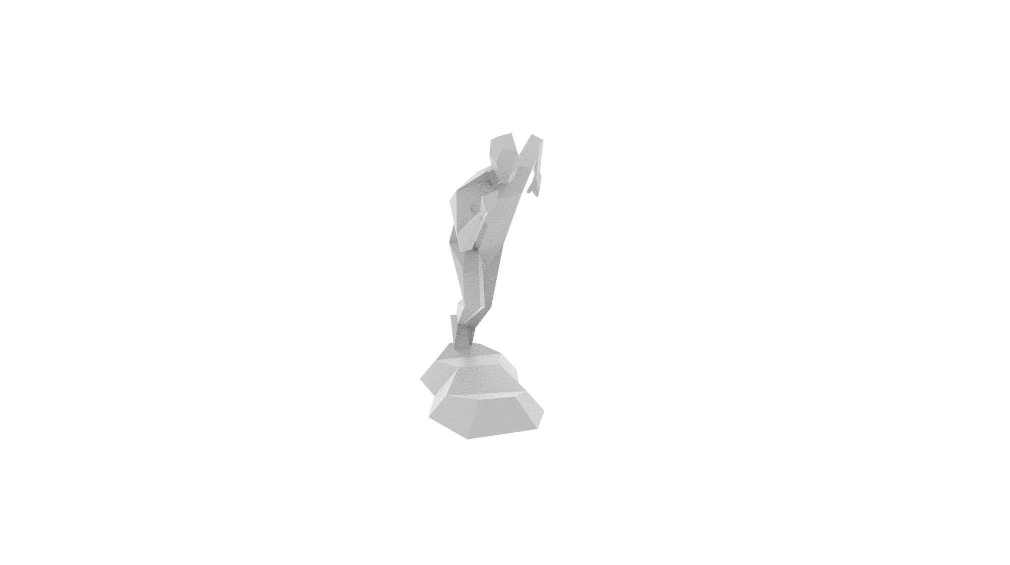Running man statue 3D model 3D printable | CGTrader