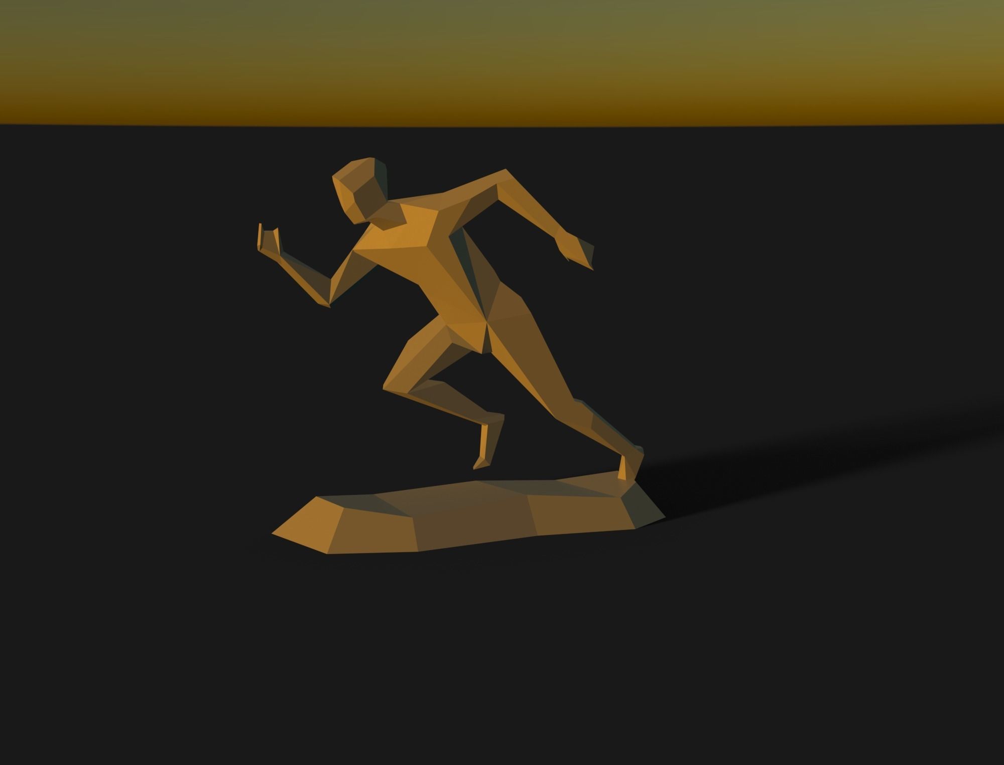 Running man statue 3D model 3D printable | CGTrader