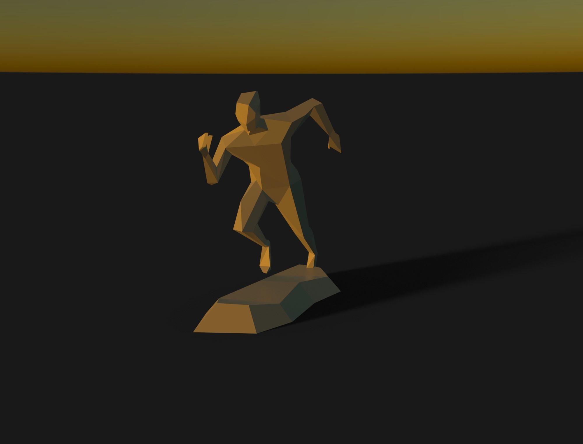 Running man statue 3D model 3D printable | CGTrader