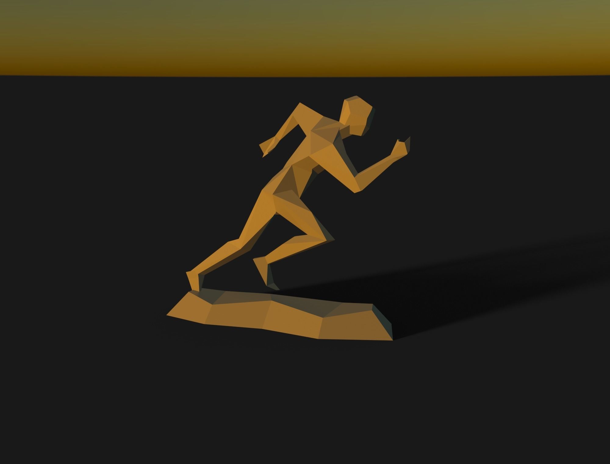 Running man statue 3D model 3D printable | CGTrader
