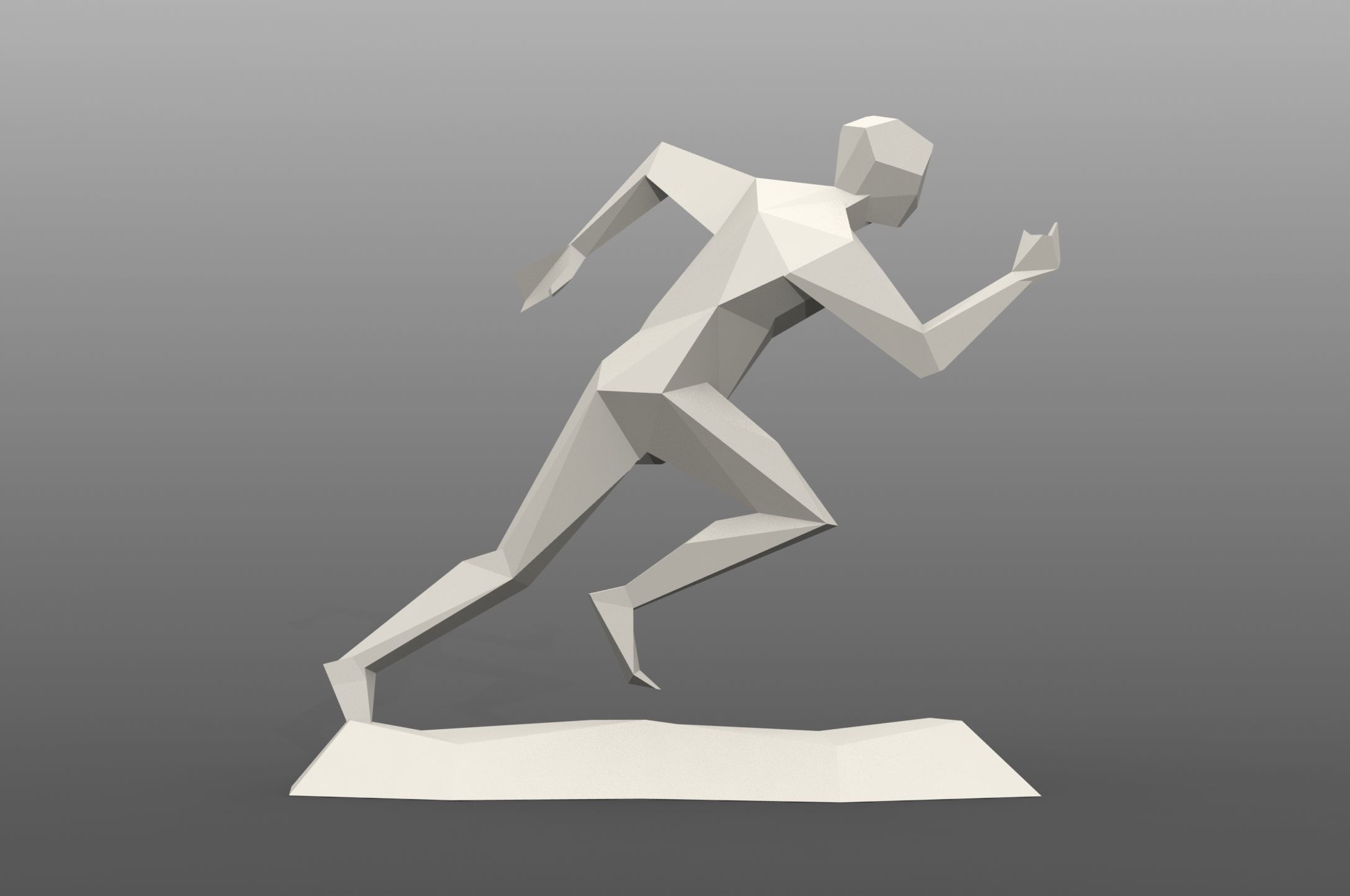 Running man statue 3D model 3D printable | CGTrader