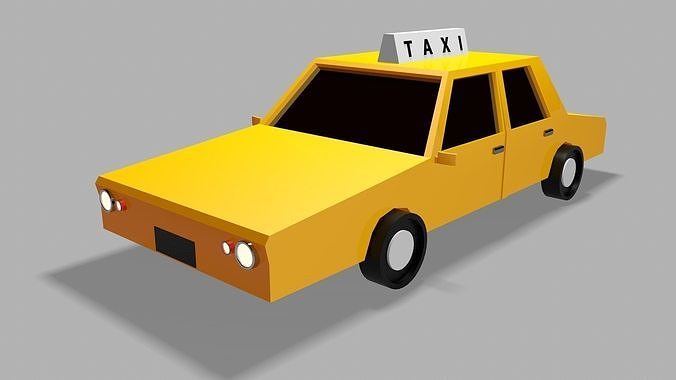 3D model Low Poly Taxi 3d Model cab VR / AR / low-poly | CGTrader