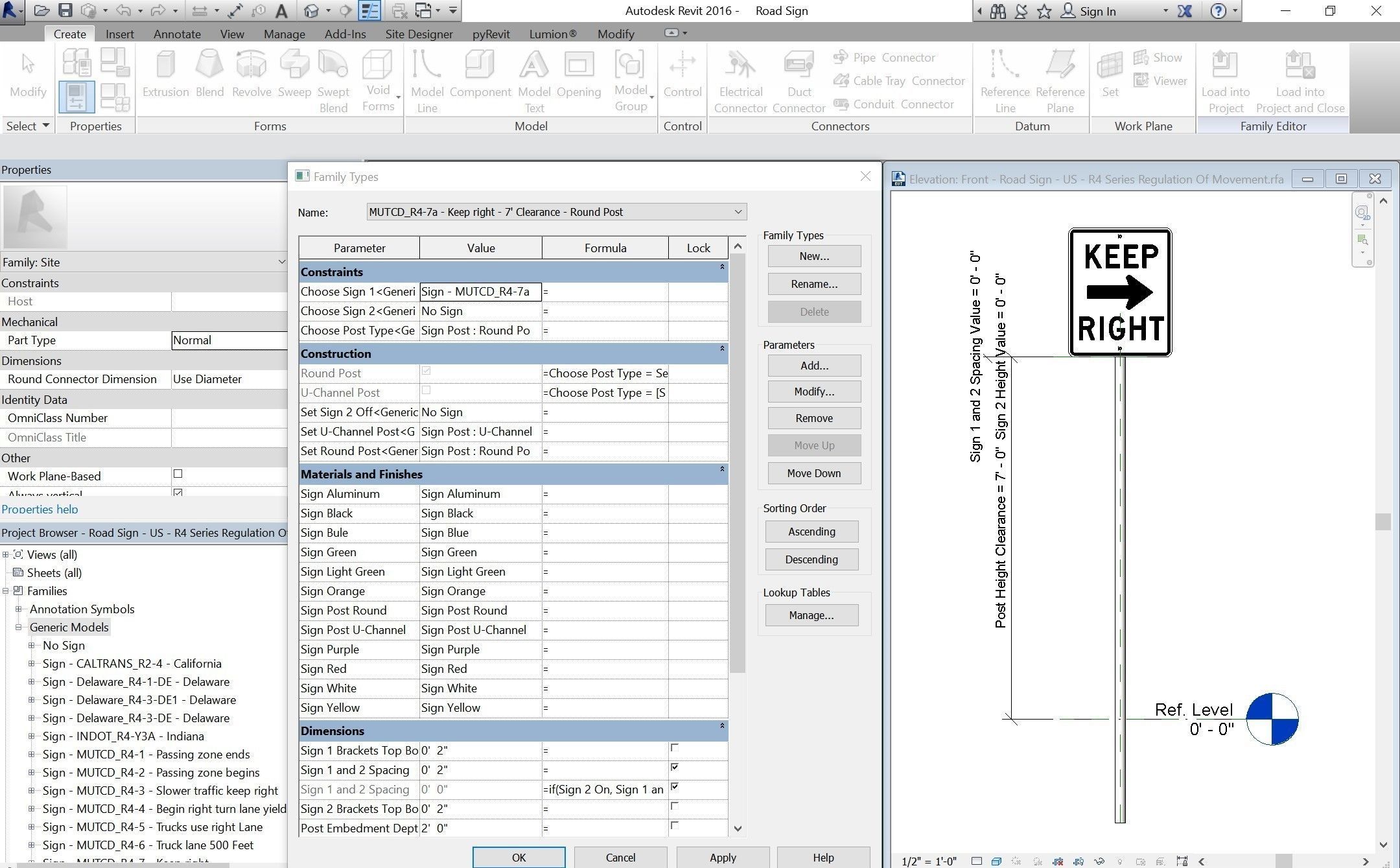 Road Sign US R4 Series Regulation Of Movement BIM Collection 3D model ...