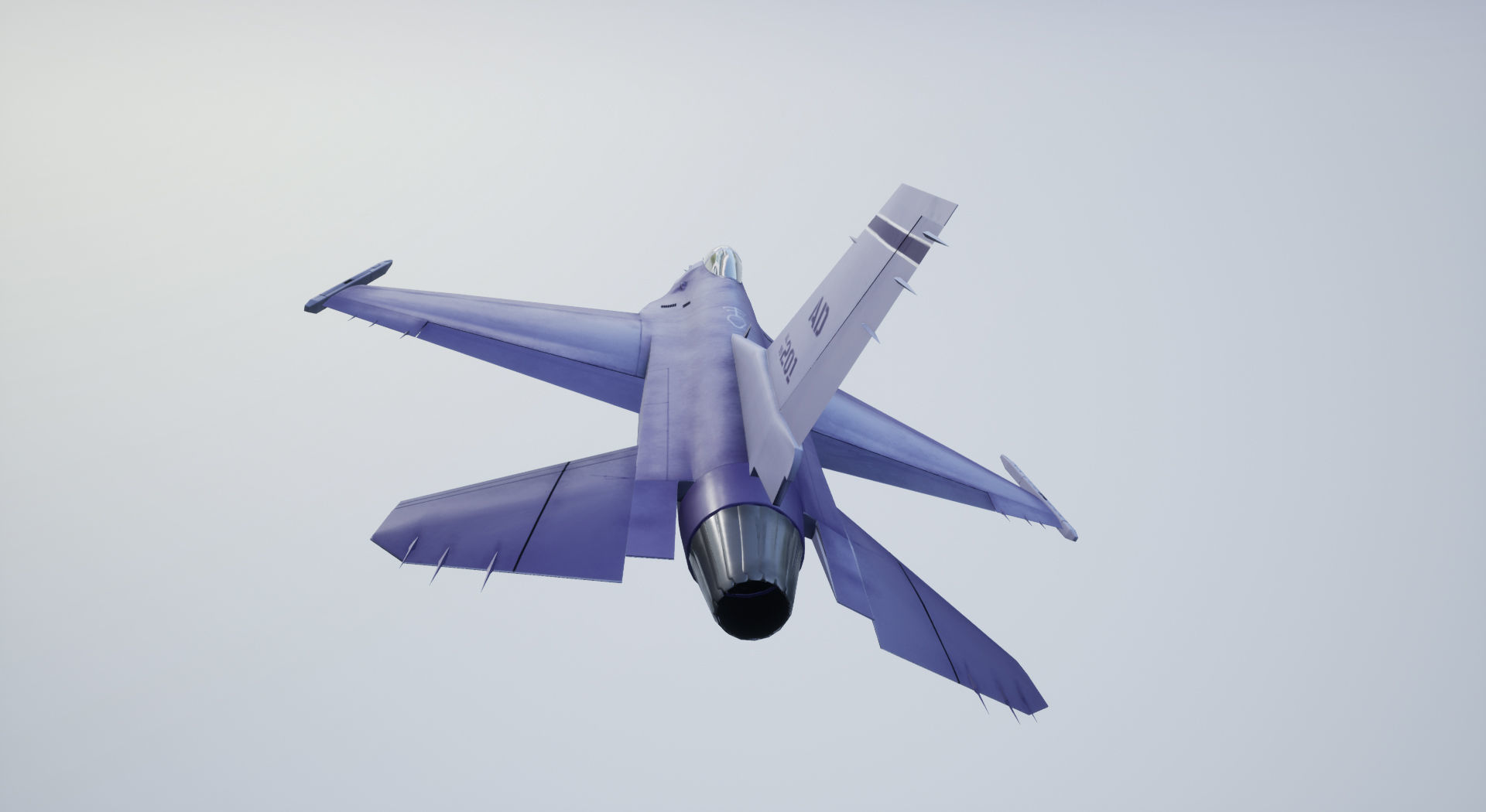 3D model Animated Jet fighter f-16 falcon low poly VR / AR / low-poly ...