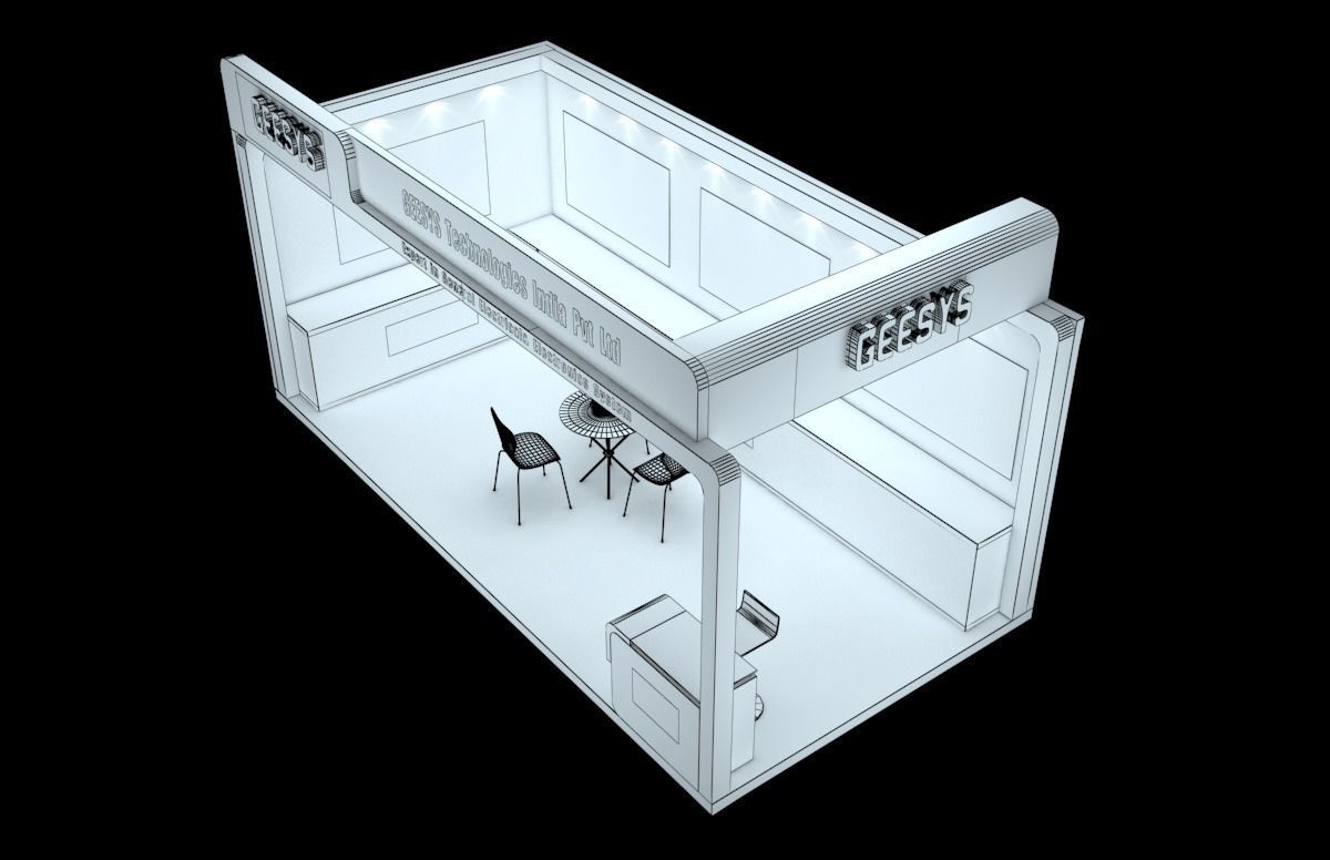 2 side open Stall By SK Visuals 3D model | CGTrader
