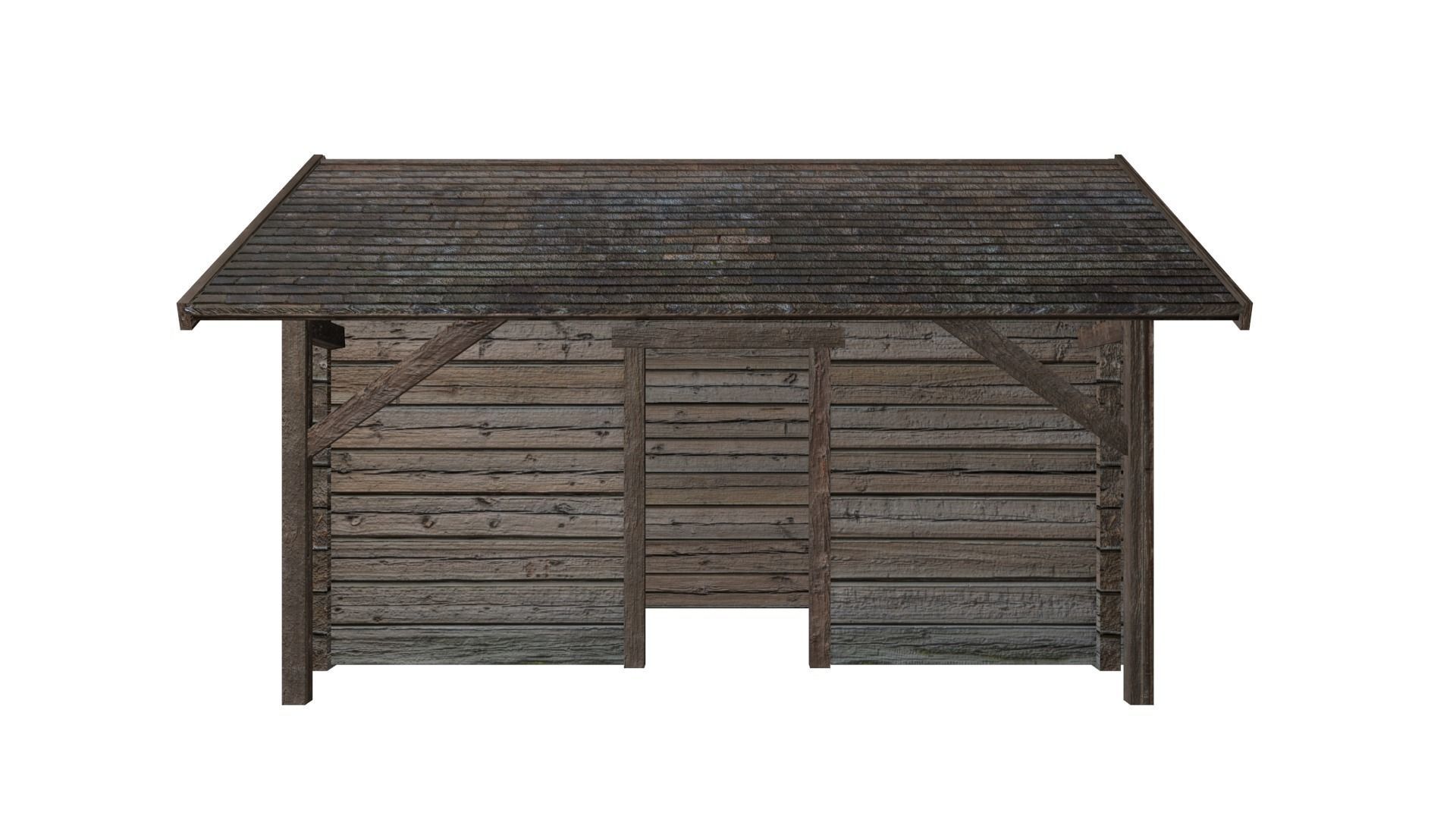 Wooden storehouse free VR / AR / low-poly 3D model | CGTrader