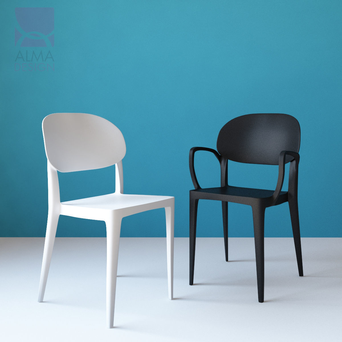 Amy chairs 3D model | CGTrader