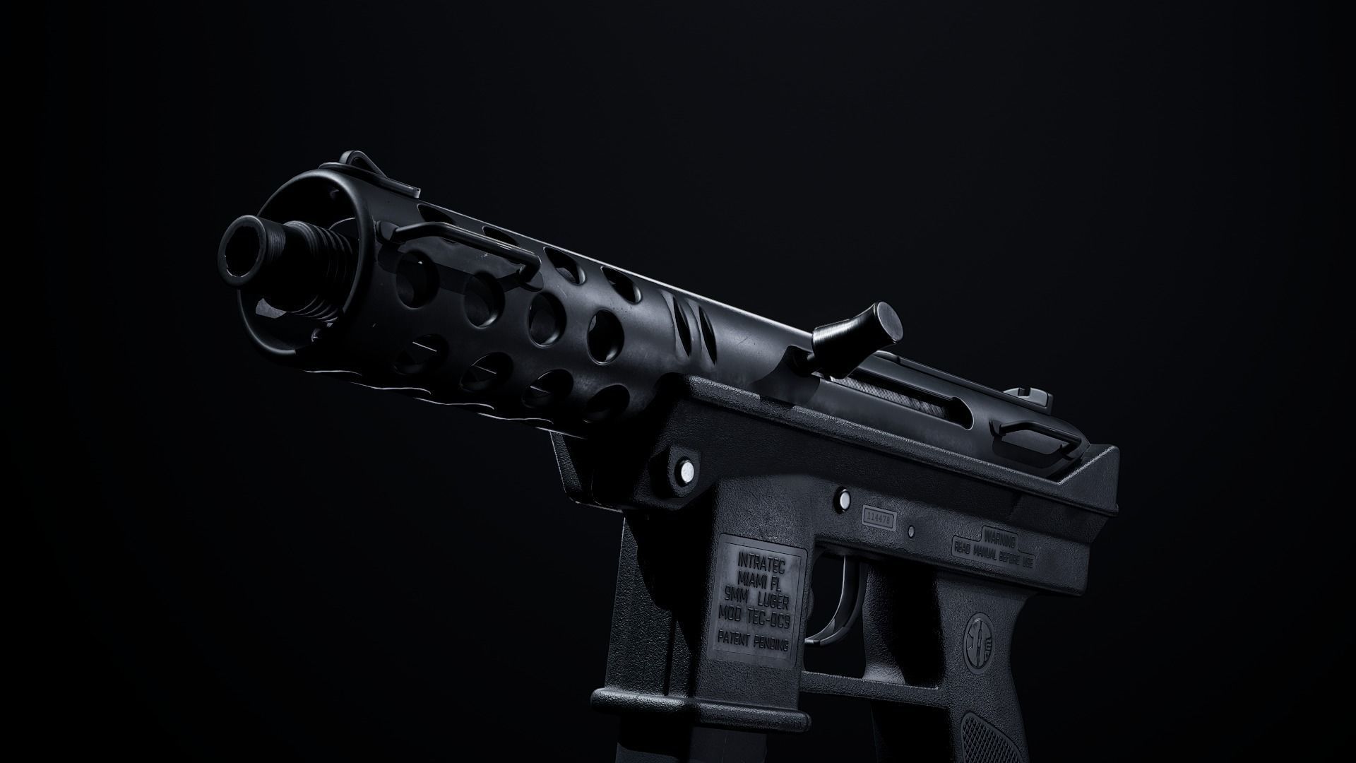 3D model TEC-9 PBR gun VR / AR / low-poly | CGTrader