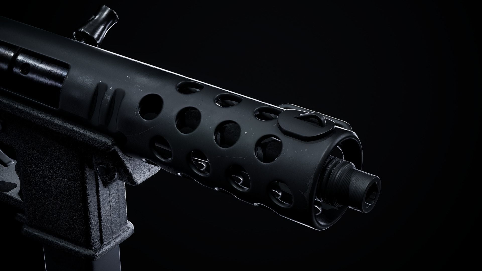 3D model TEC-9 PBR gun VR / AR / low-poly | CGTrader