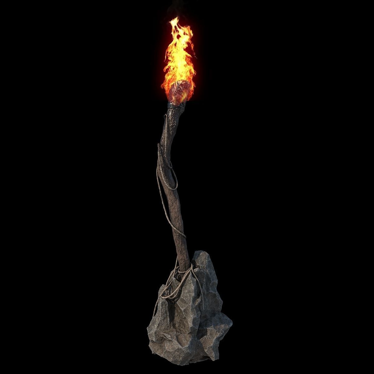 Fantasy torches kit with PBR V-ray render setup 3D model | CGTrader