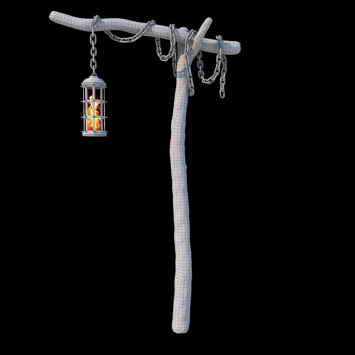 Fantasy torches kit with PBR V-ray render setup 3D model | CGTrader