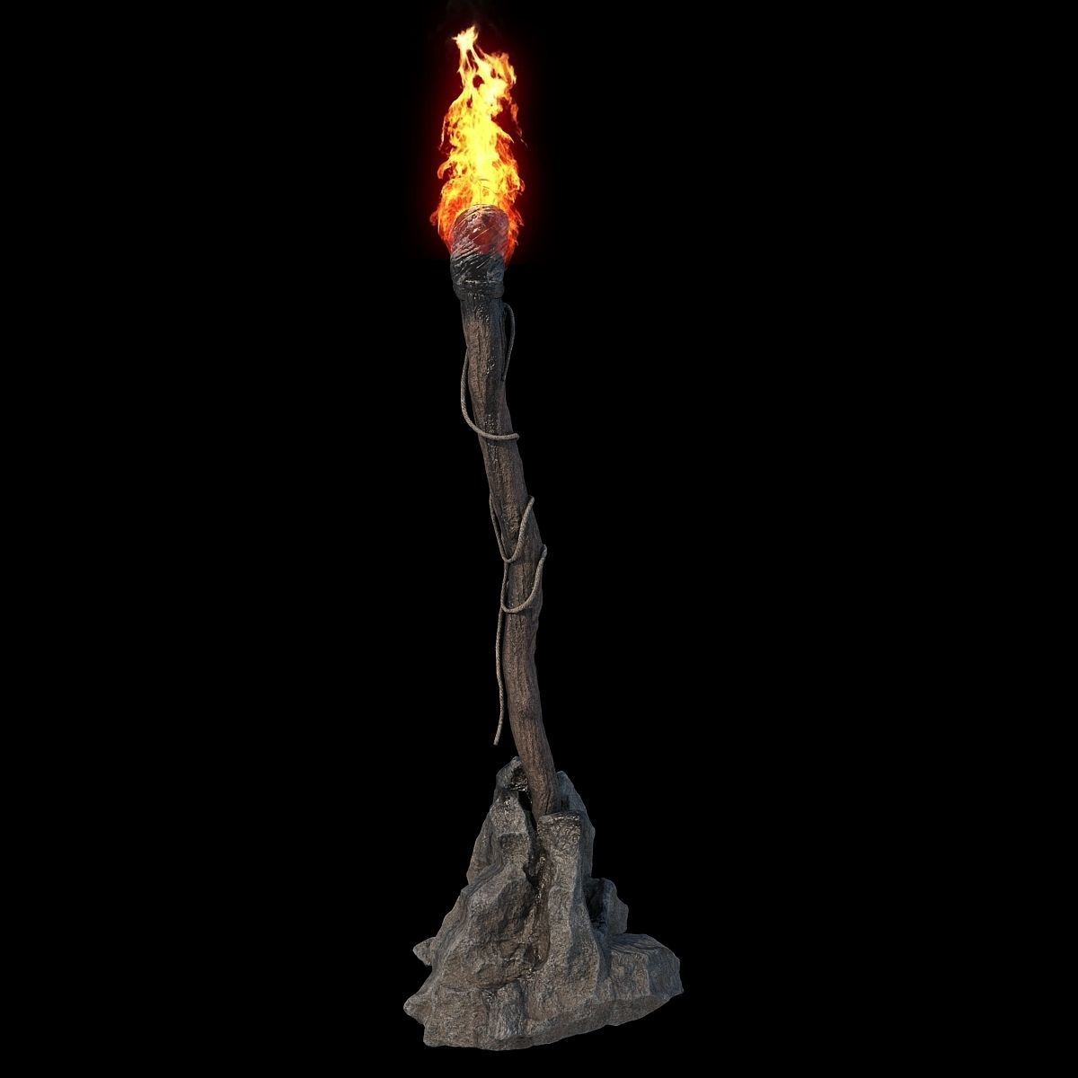 Fantasy torches kit with PBR V-ray render setup 3D model | CGTrader