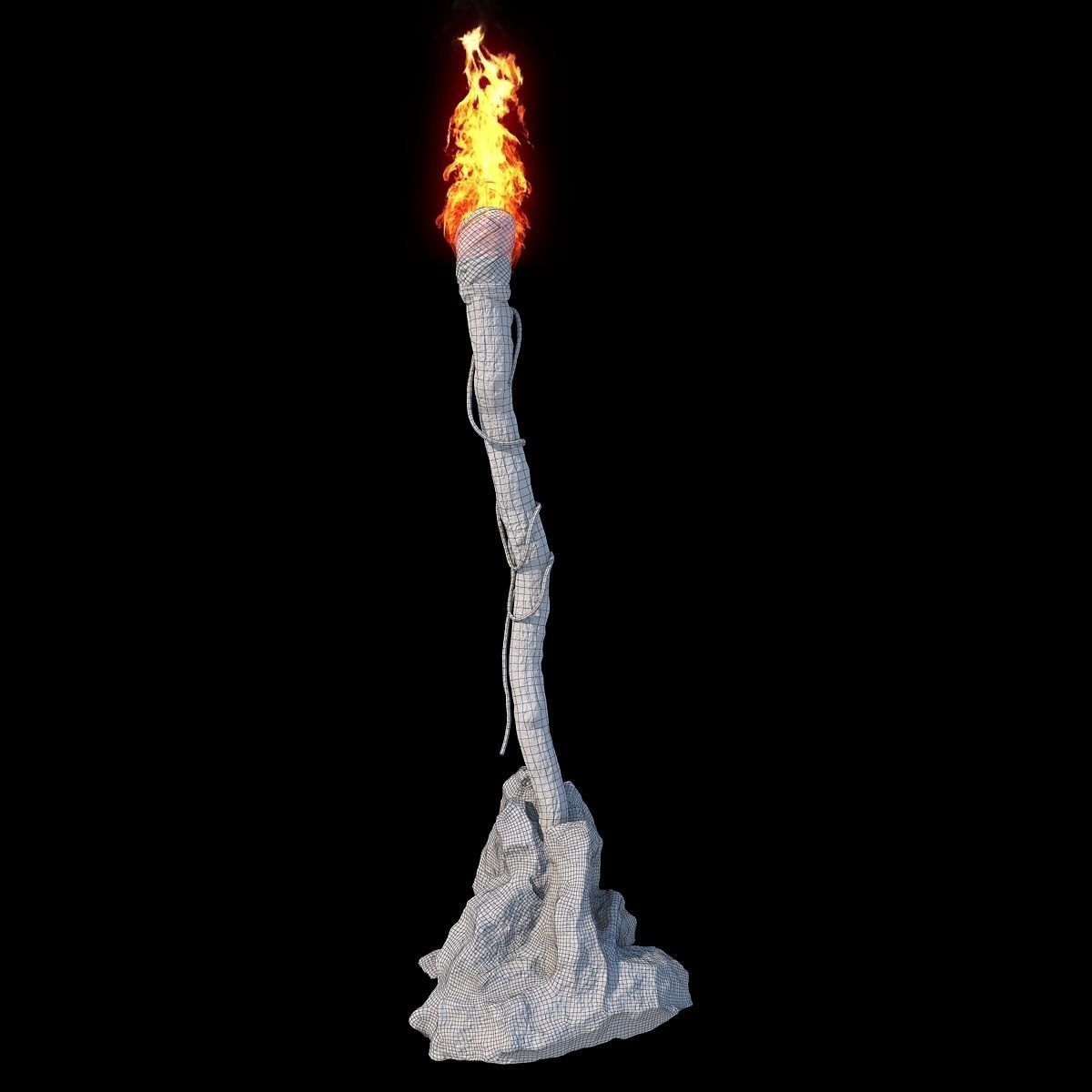 Fantasy torches kit with PBR V-ray render setup 3D model | CGTrader