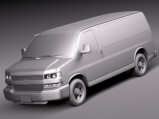Chevrolet Express Passenger van 2001-2013 3D model | CGTrader