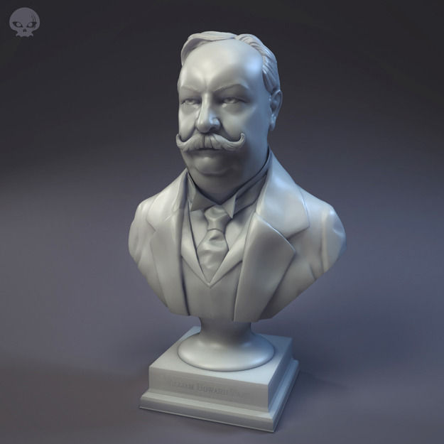US President William Howard Taft bust V03 3D model 3D printable | CGTrader