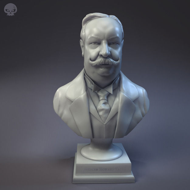 US President William Howard Taft bust V03 3D model 3D printable | CGTrader