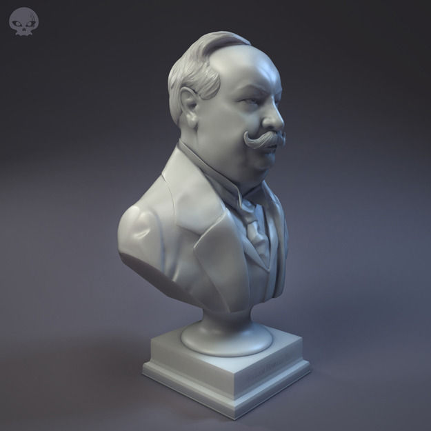 US President William Howard Taft bust V03 3D model 3D printable | CGTrader