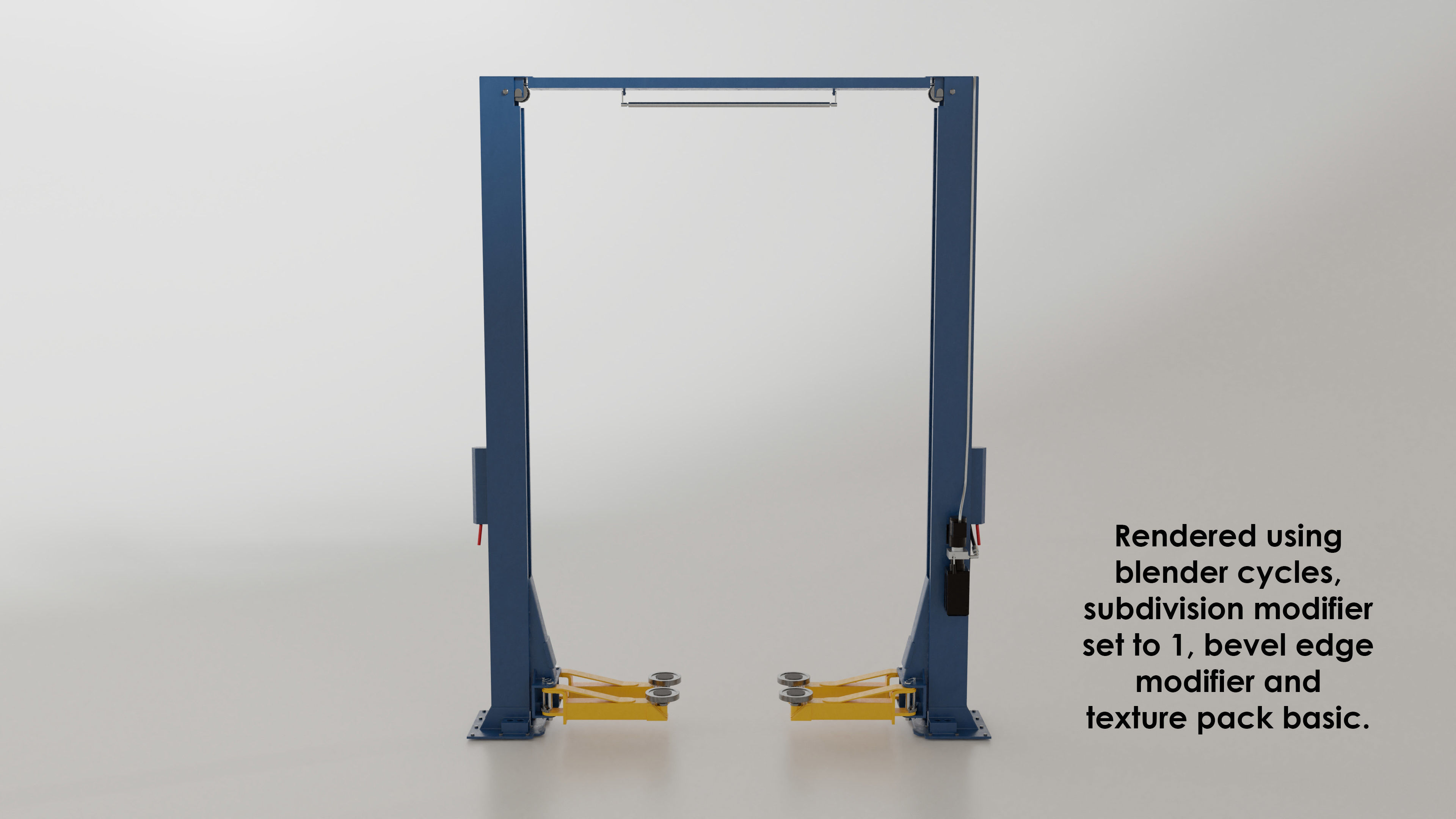 Garage 2 post lift model 3D model | CGTrader