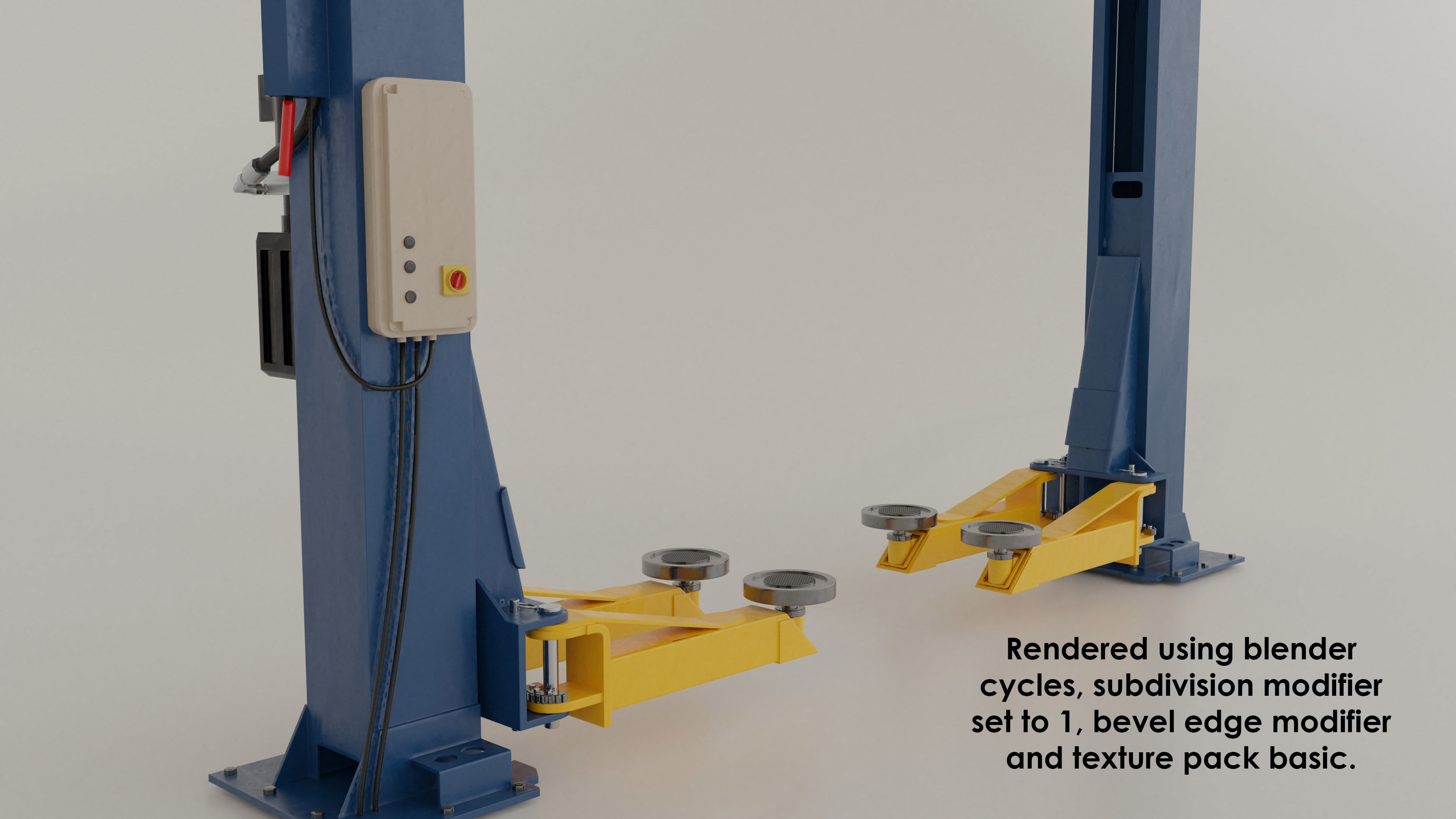 Garage 2 post lift model 3D model | CGTrader
