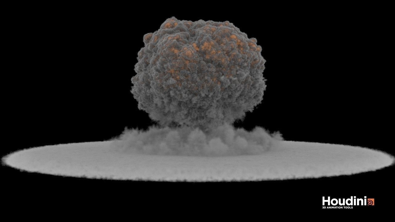 3D model Houdini Power Asset - Nuclear Explosion VR / AR / low-poly ...