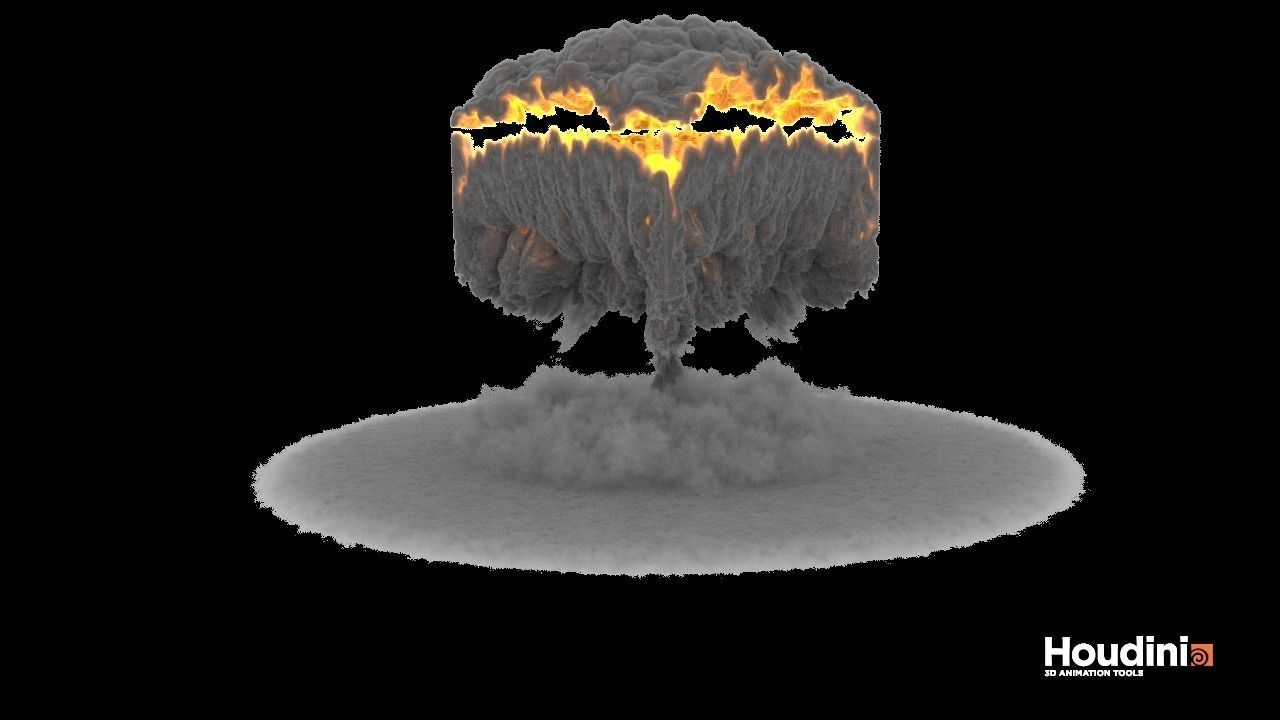 3D model Houdini Power Asset - Nuclear Explosion VR / AR / low-poly ...