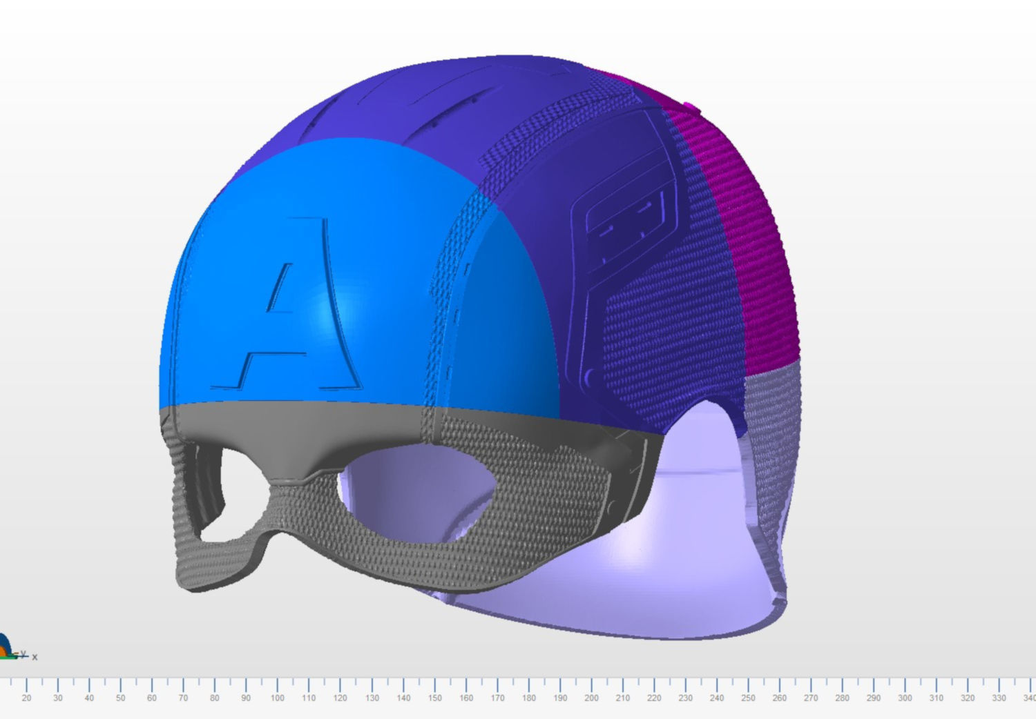 Captain America Helmet 3D model 3D printable | CGTrader