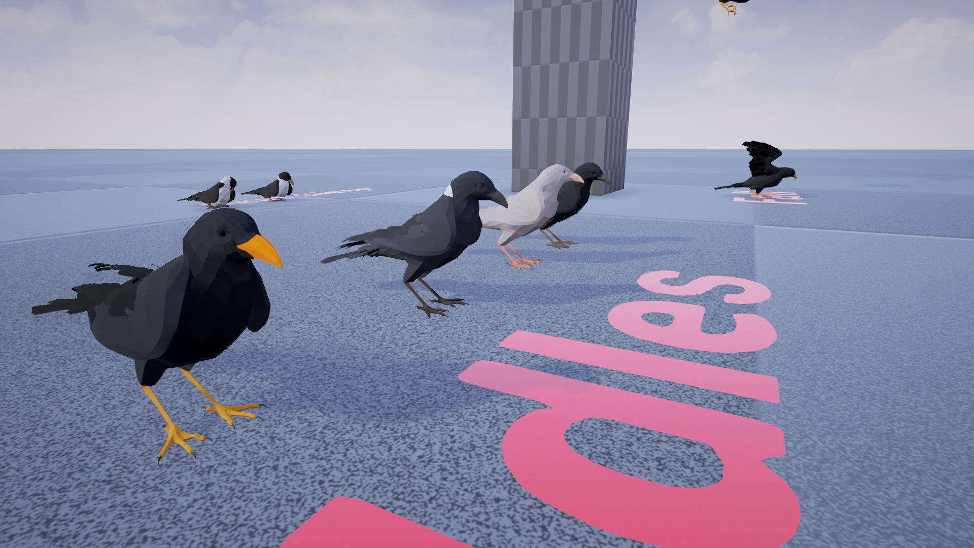 3D model Poly Art Ravens and Crows VR / AR / low-poly rigged animated ...