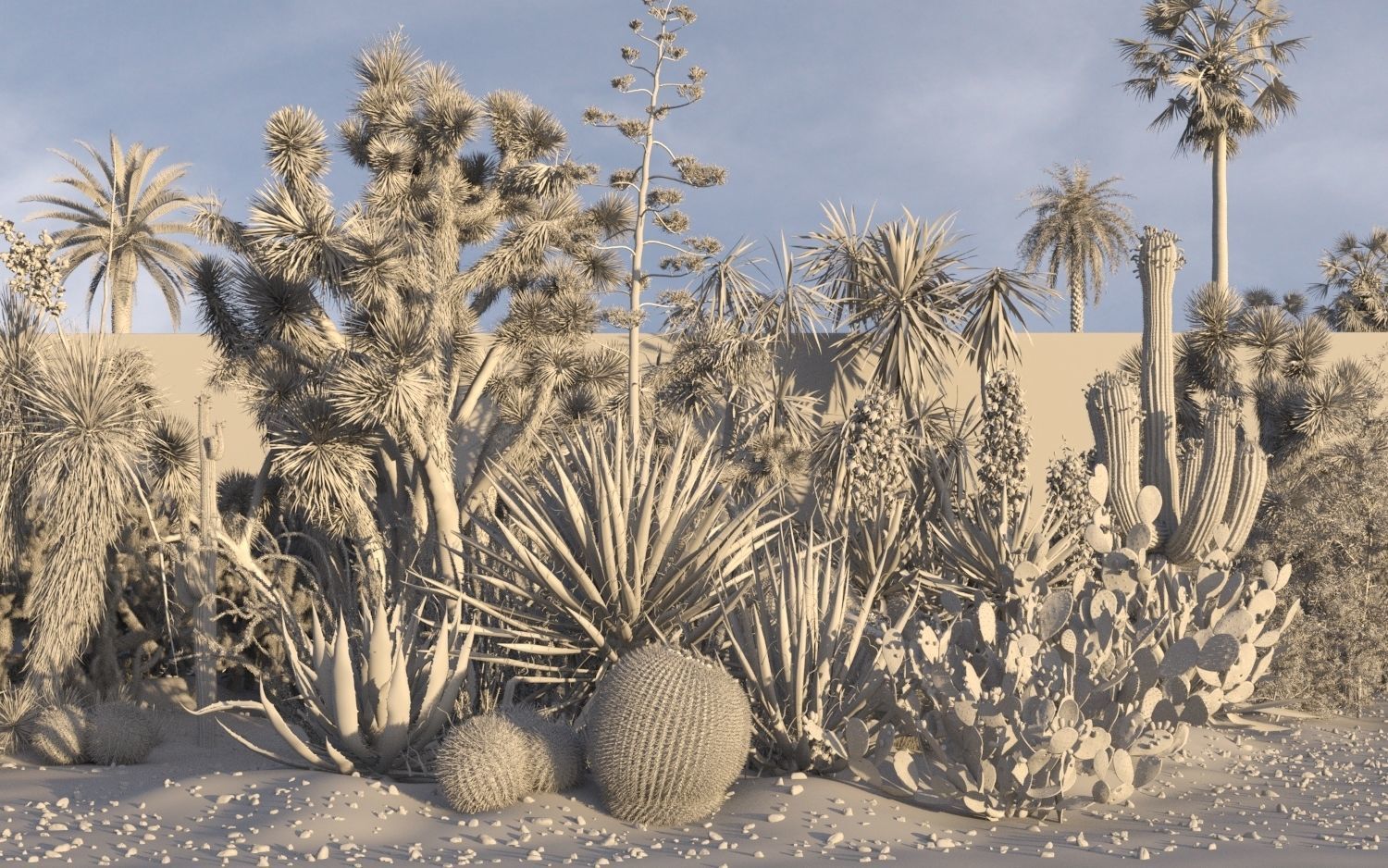 Tropical desert plant collection 3D model | CGTrader