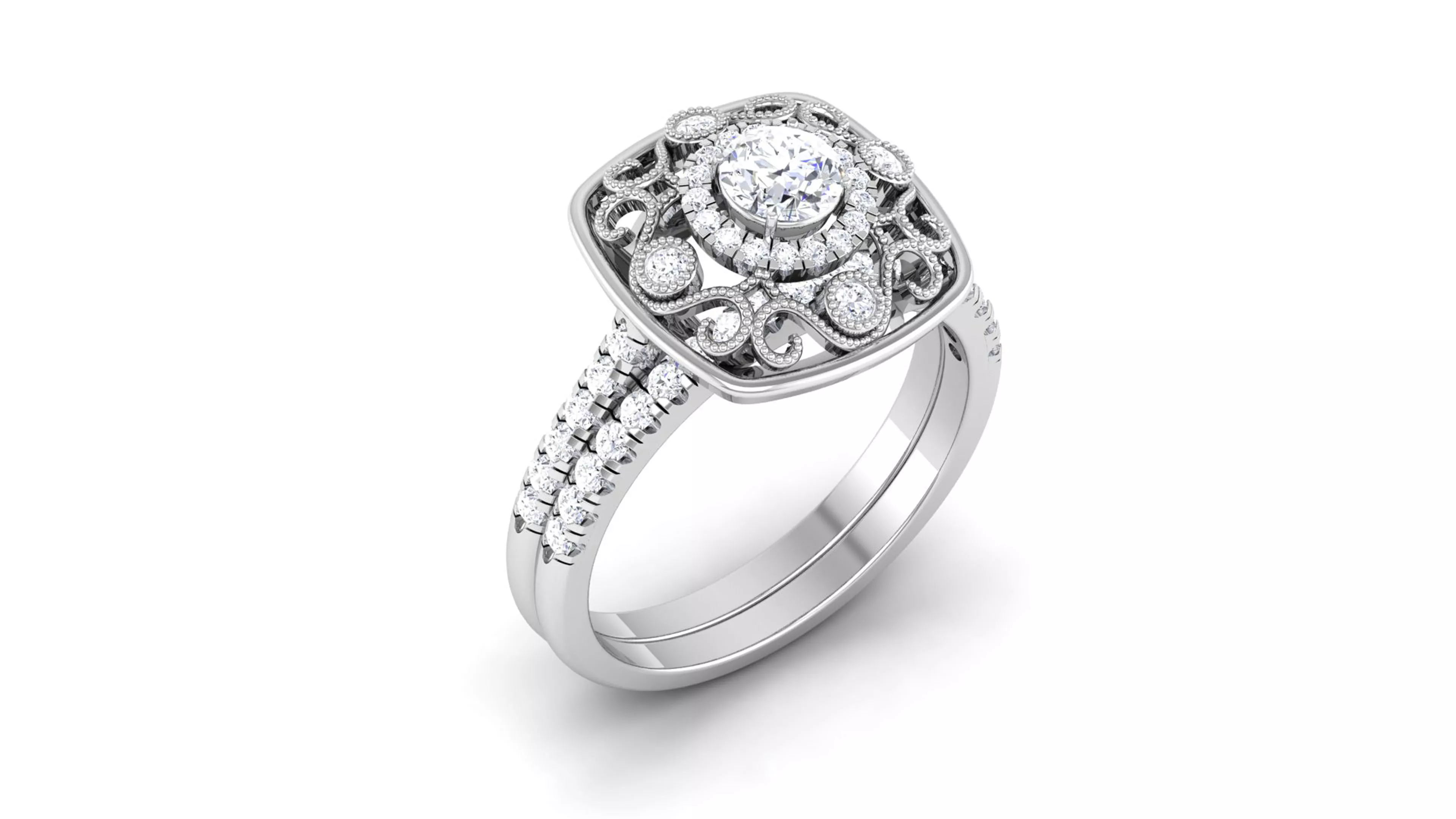 Solitaire ring 3dm stl render detail 3D print model 3D model 3D ...