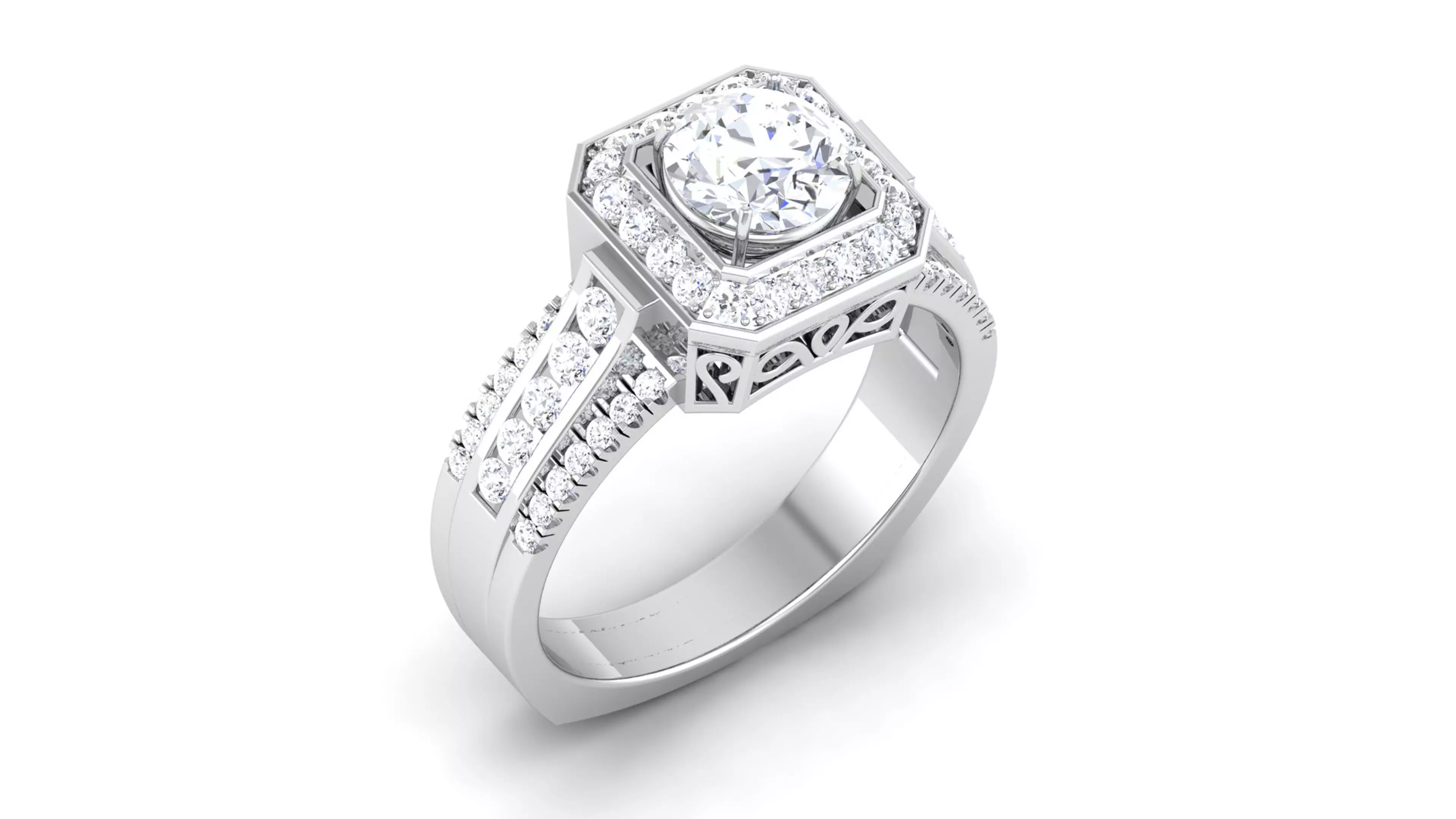 Solitaire ring 3dm stl render detail 3D print model 3D model 3D ...