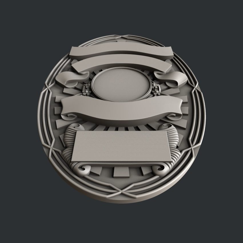 3d STL models for CNC router Badge 3D model | CGTrader