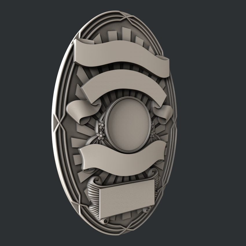 3d STL models for CNC router Badge 3D model | CGTrader