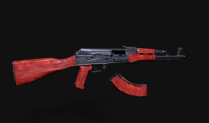 AK-47 Model ak - rifle free VR / AR / low-poly 3D model rigged | CGTrader
