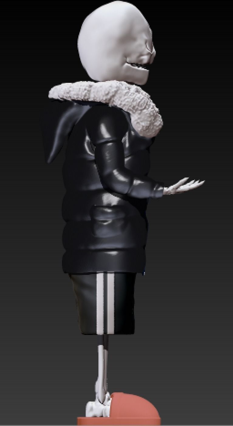 Undertale skeleton wearing jacket and boots 3D model 3D printable ...