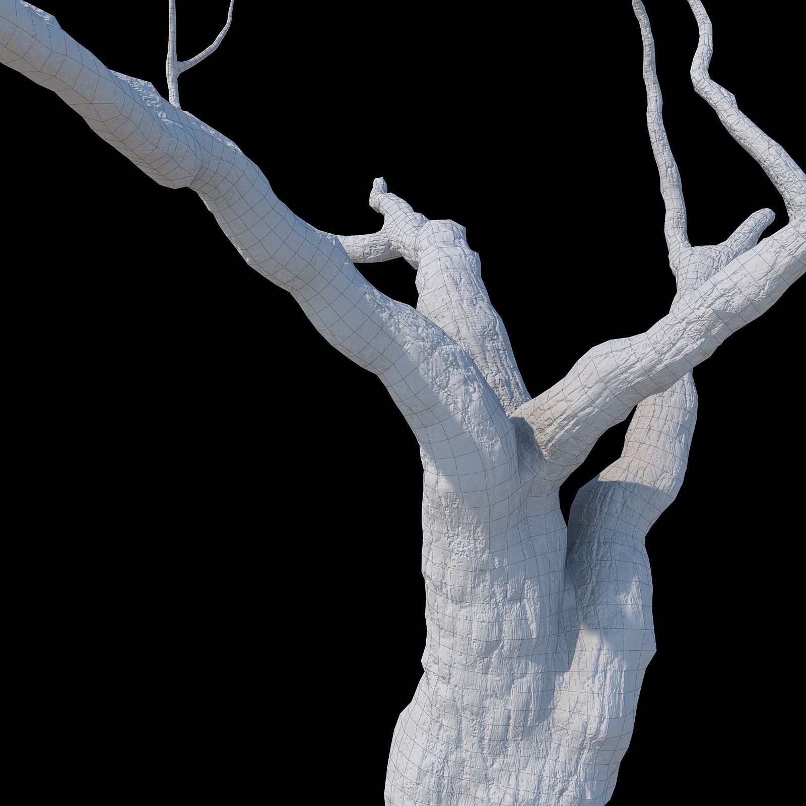 3D model Scary low poly trees kit with PBR workflow for V-Ray render VR ...