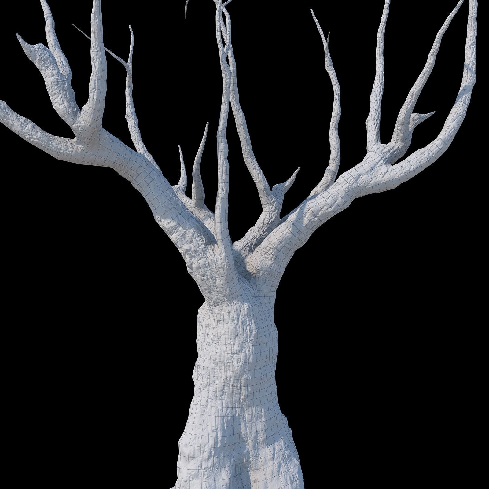 3D model Scary low poly trees kit with PBR workflow for V-Ray render VR ...