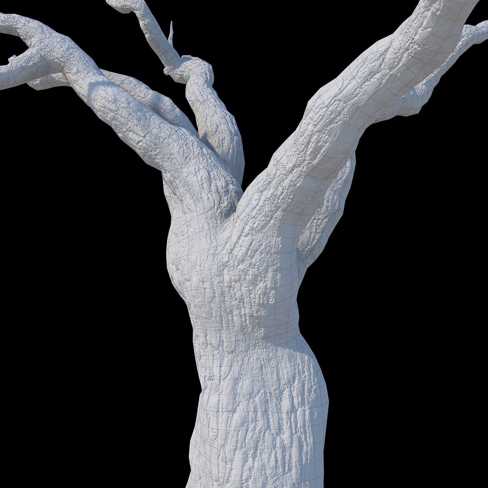 3D model Scary low poly trees kit with PBR workflow for V-Ray render VR ...