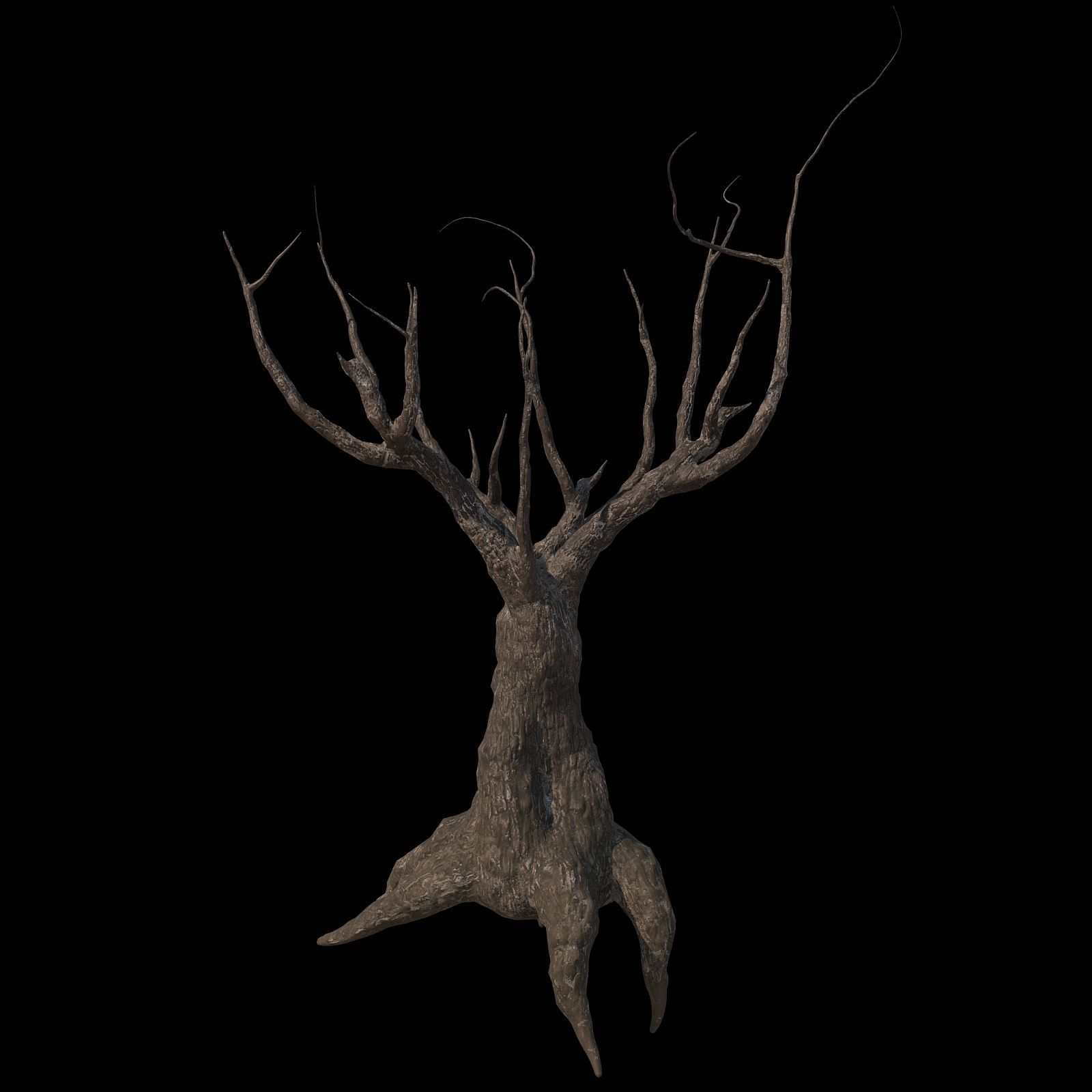 3D model Scary low poly trees kit with PBR workflow for V-Ray render VR ...