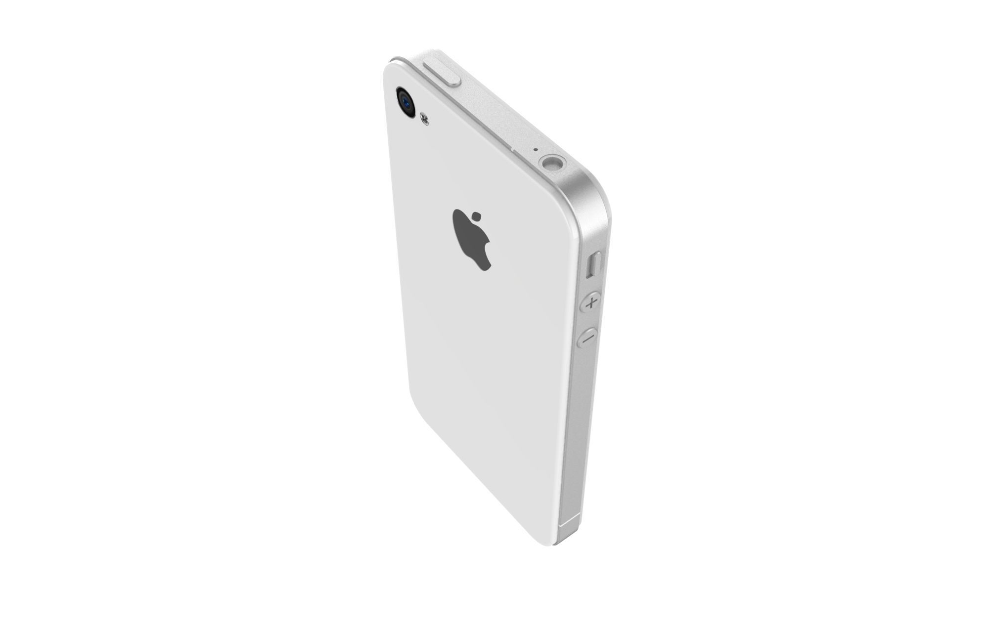 Realistic iphone 4s SILVER mold production 3D Model 3D model 3D ...