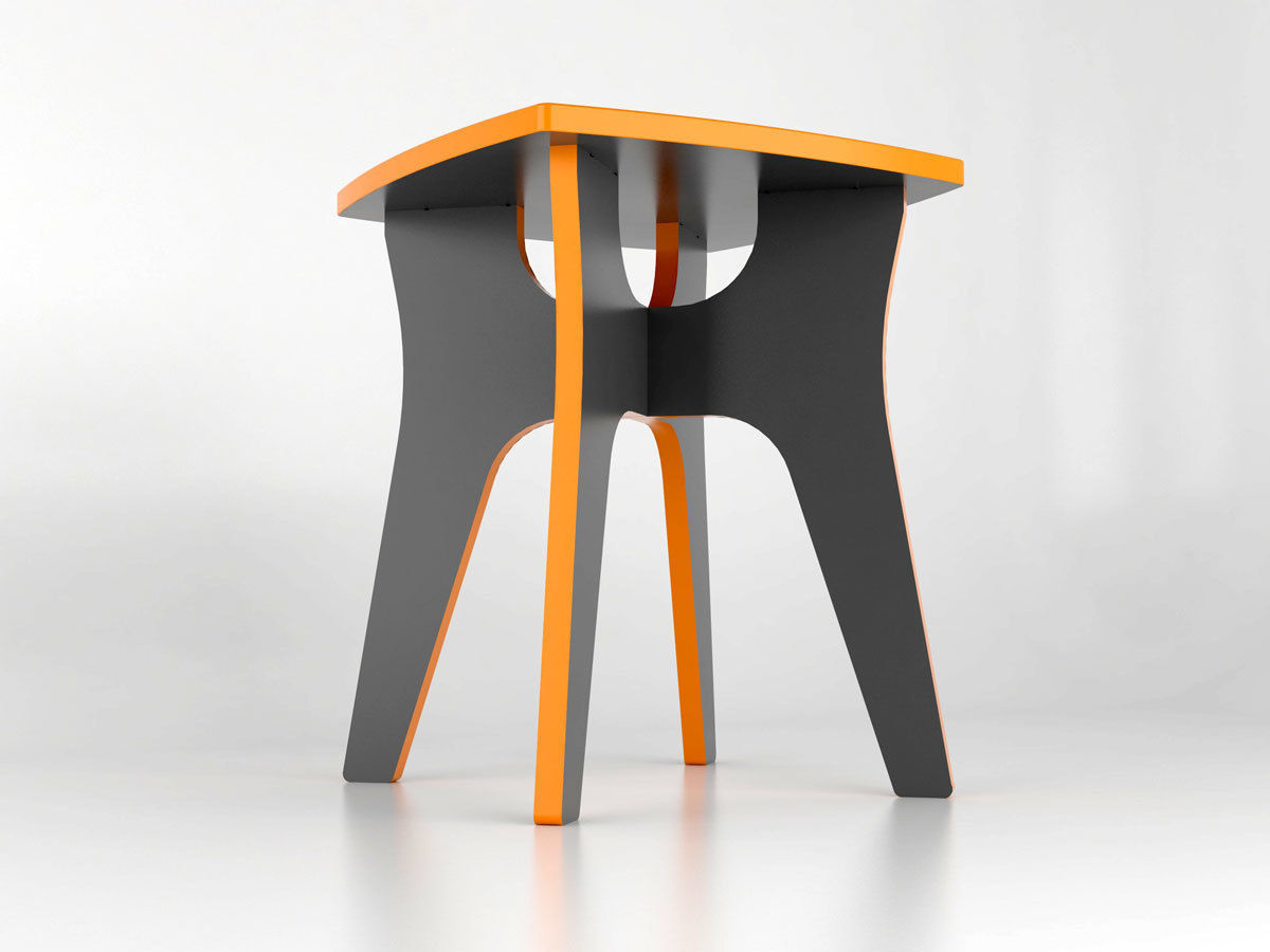 CNC model of plywood stool 3D model | CGTrader