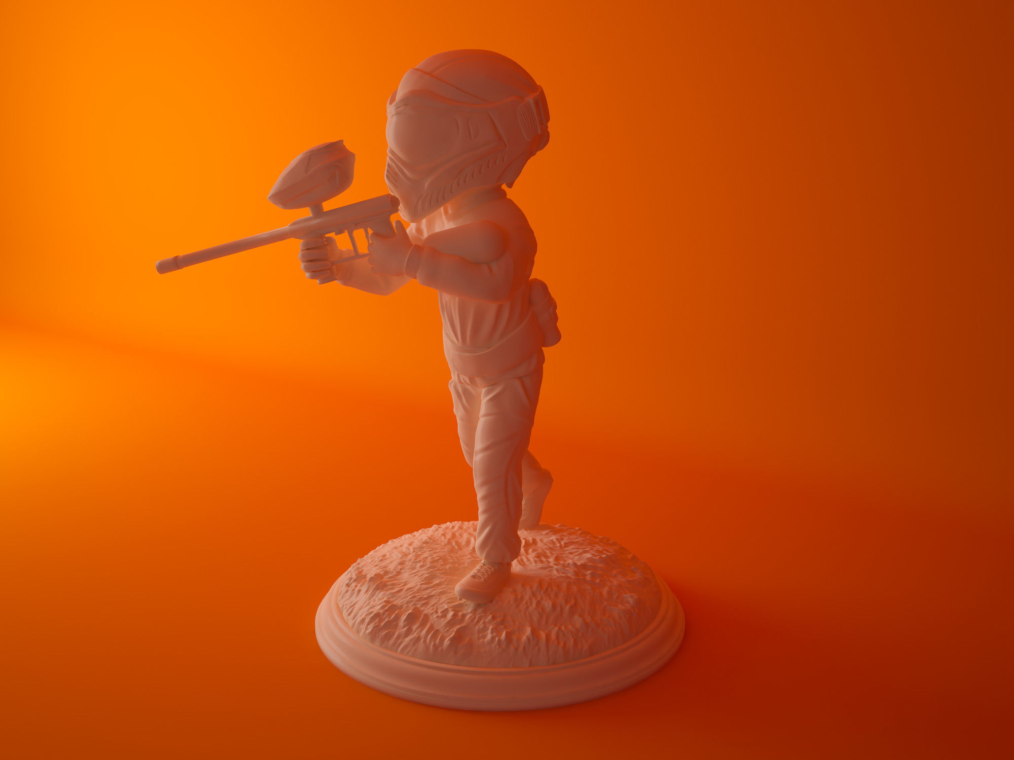 Paintball shooter 3D model 3D printable | CGTrader