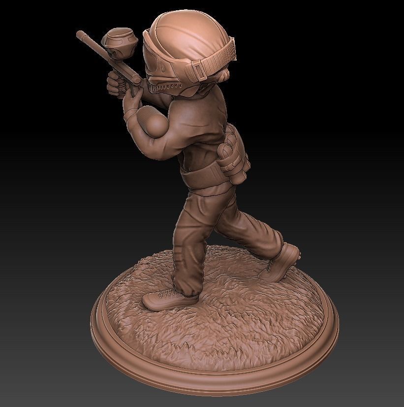 Paintball shooter 3D model 3D printable | CGTrader