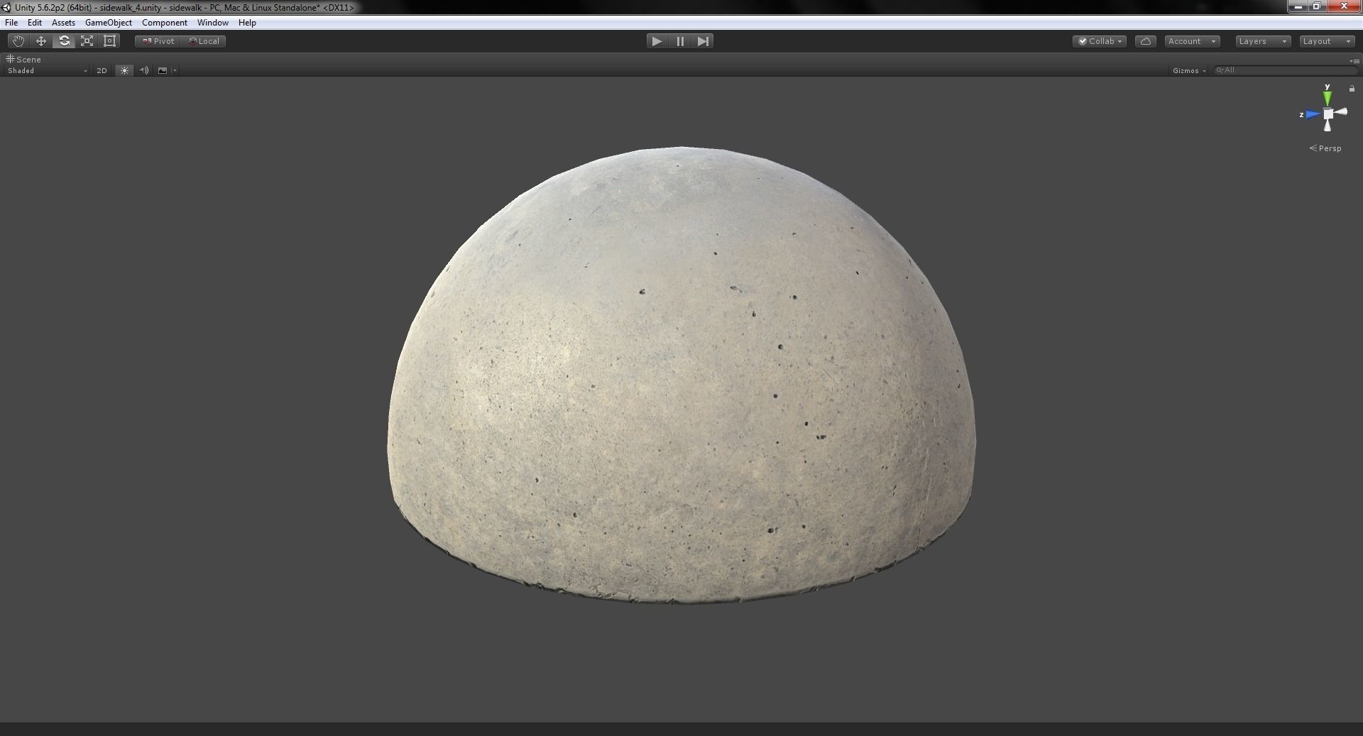 Concrete Hemisphere Barrier pack 1 Three Color Options free VR / AR ...