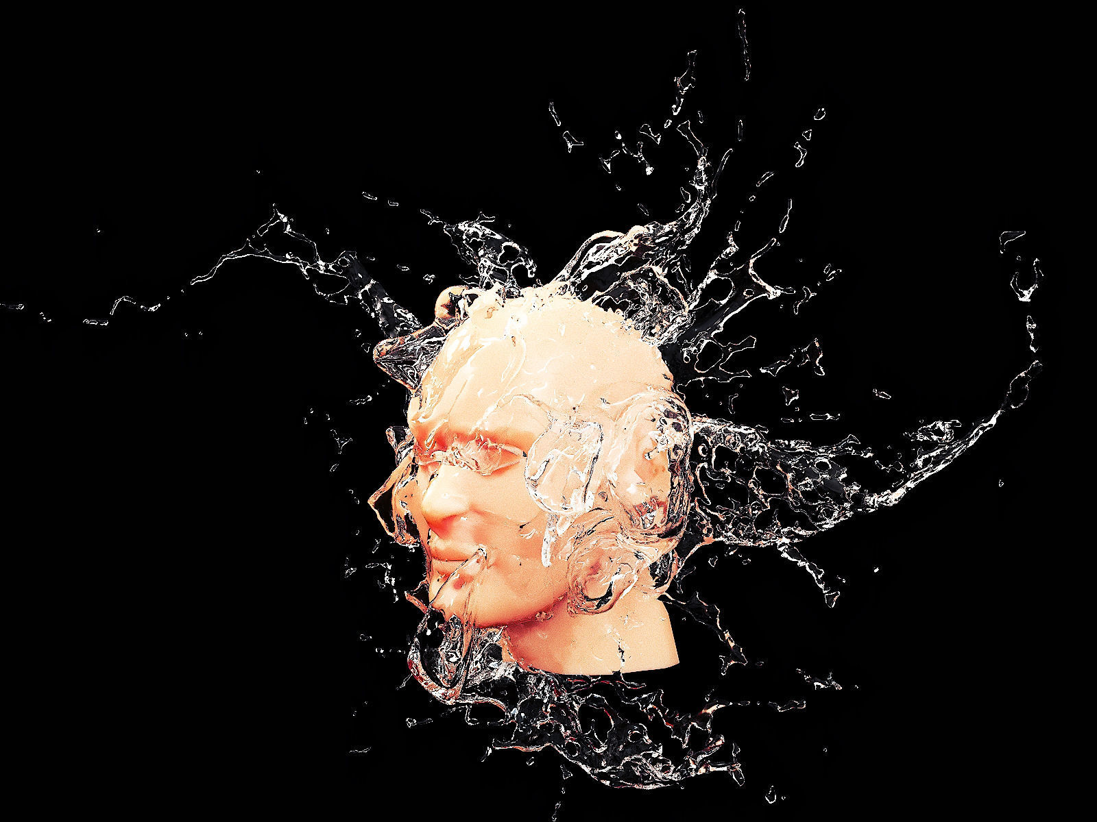 Splash Face 3D model | CGTrader