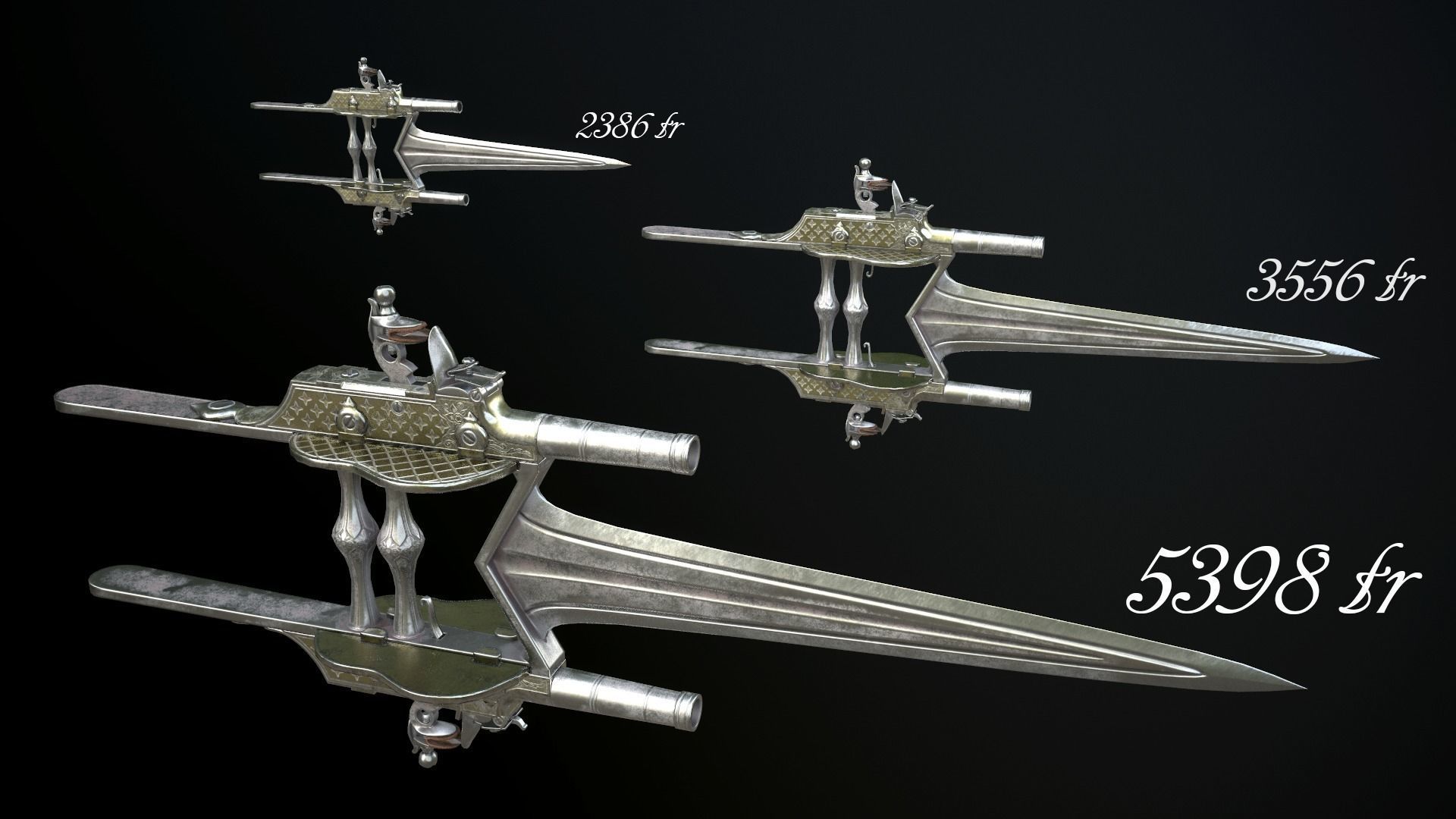 Collection of Flintlock Katars VR / AR / low-poly | CGTrader