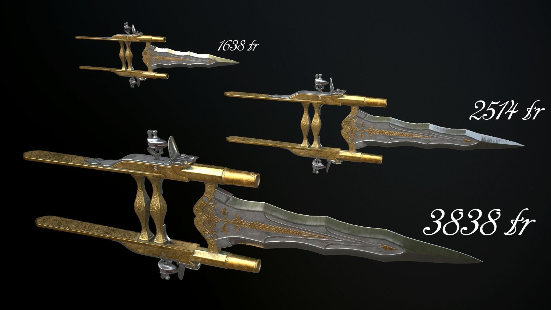 Collection of Flintlock Katars VR / AR / low-poly | CGTrader
