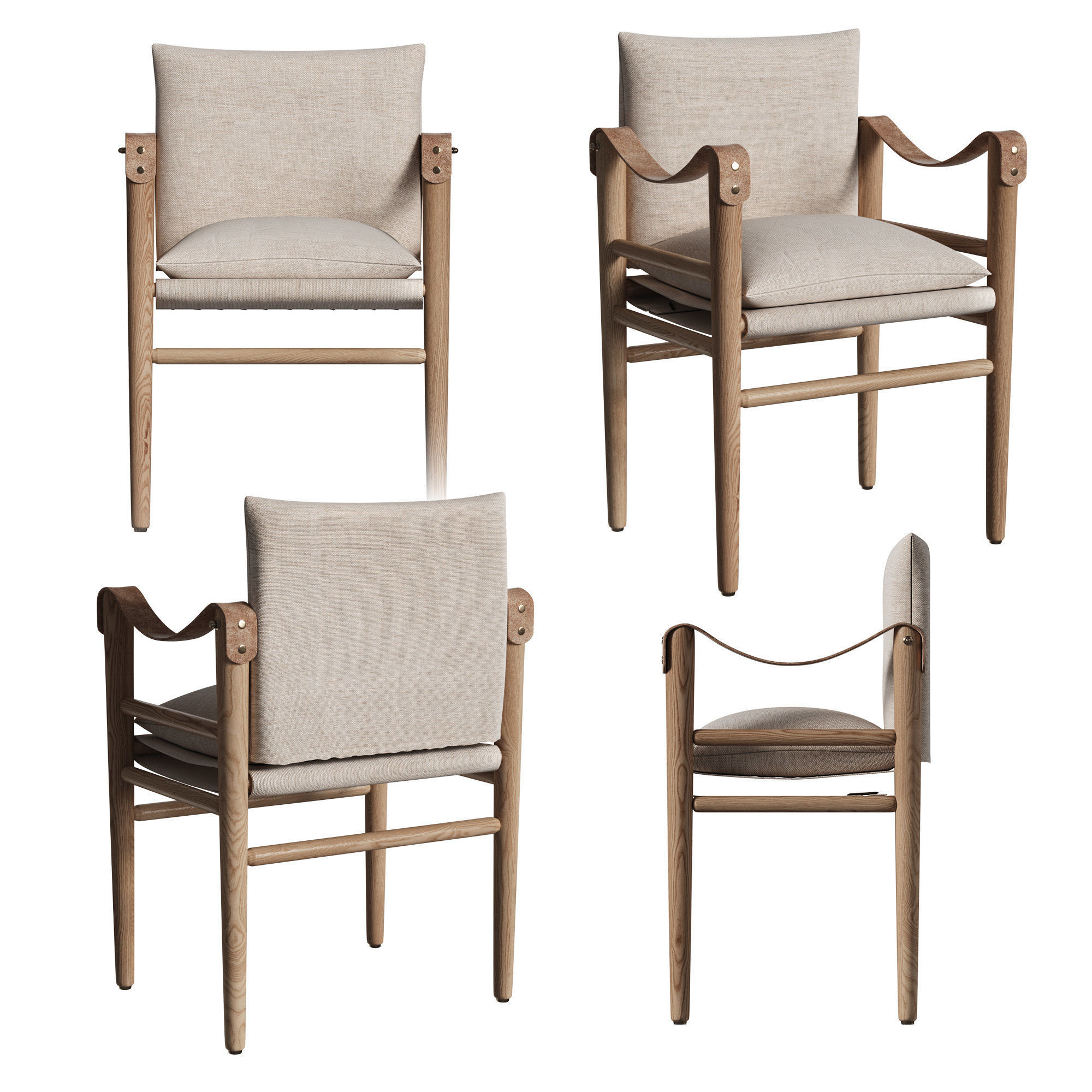 Montauk dining chair 3D model | CGTrader